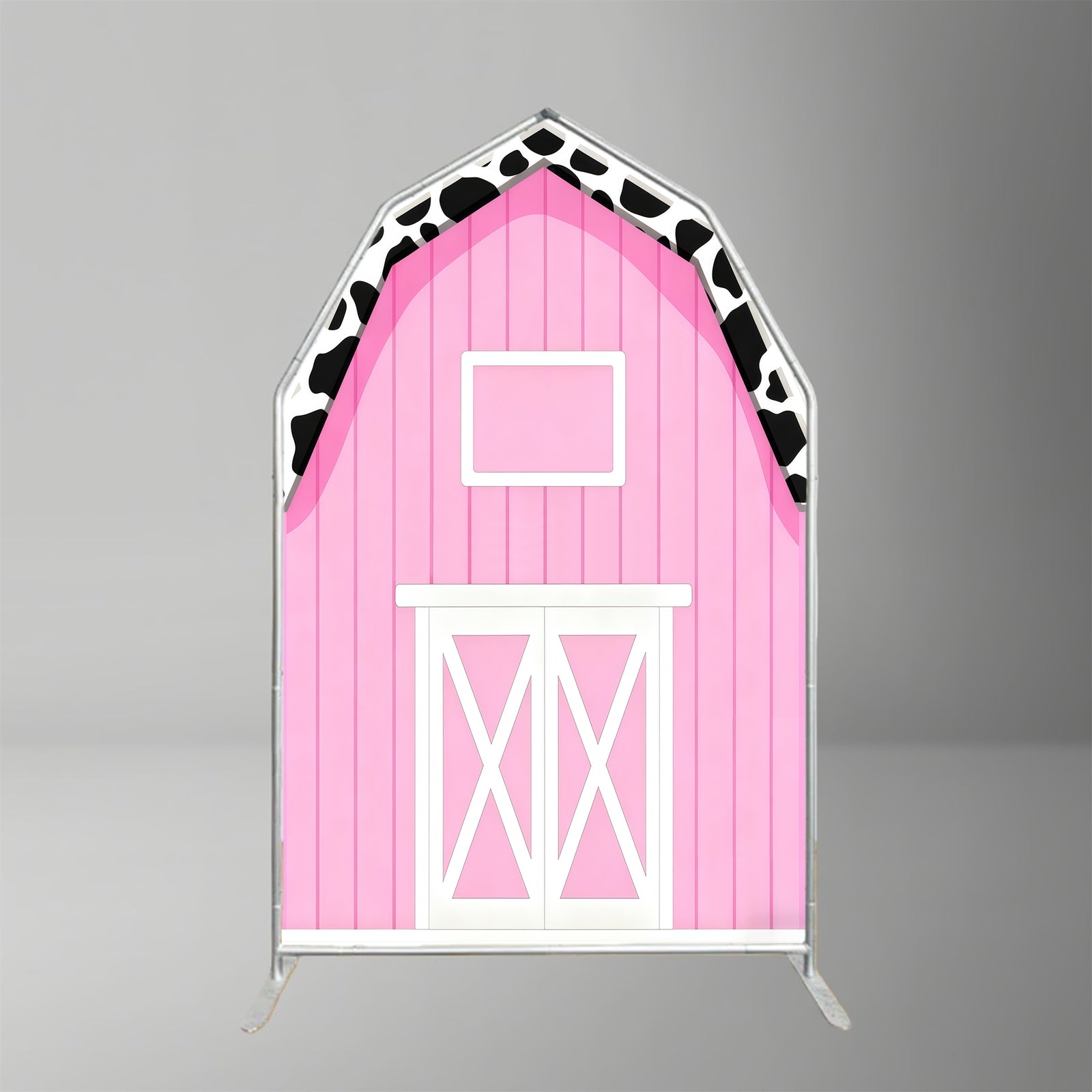 Barn Theme Backdrop Pink Barn Farm Arch Backdrop MRR10-64
