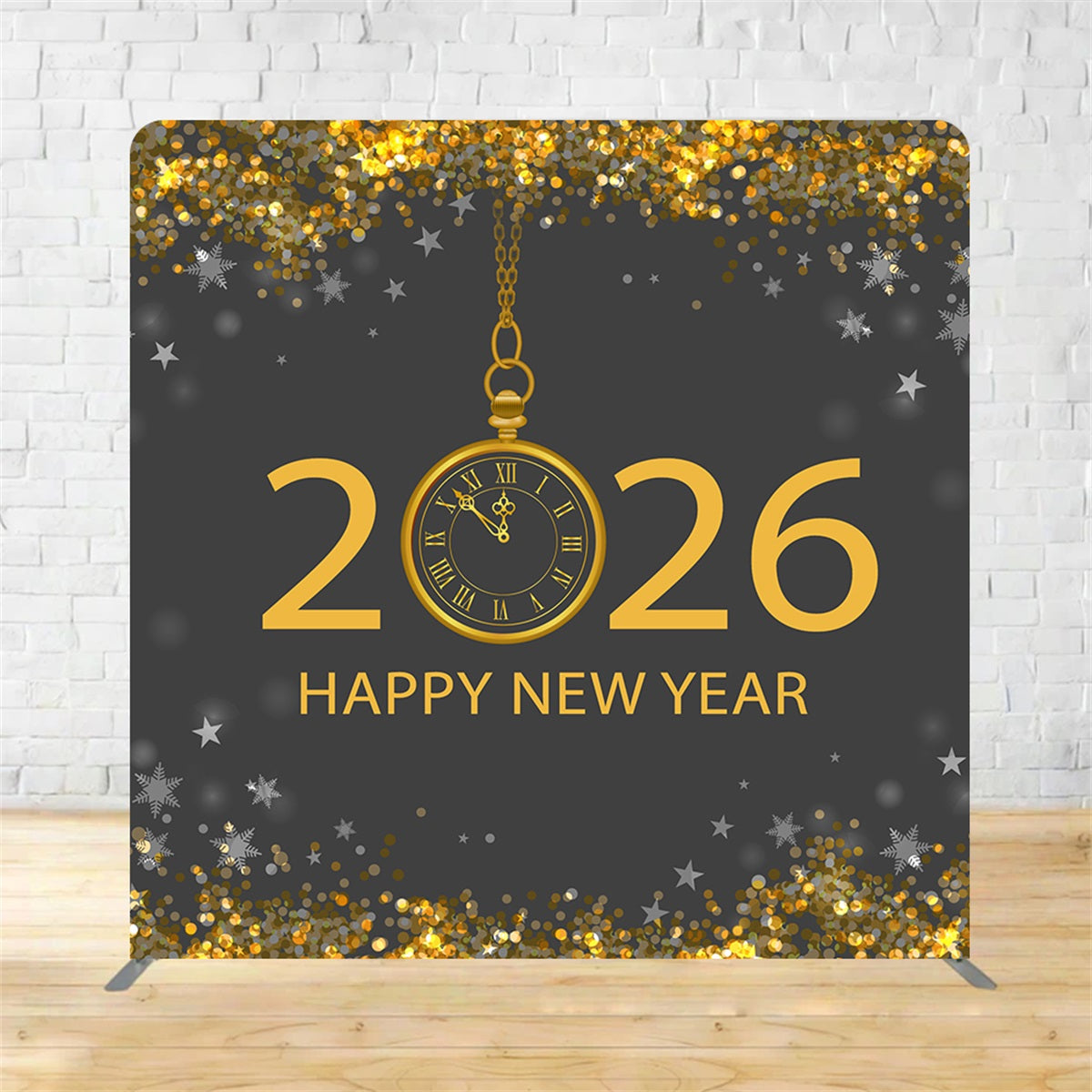 Tension Fabric Backdrop Countdown Clock Sparkling New Year Backdrop MR