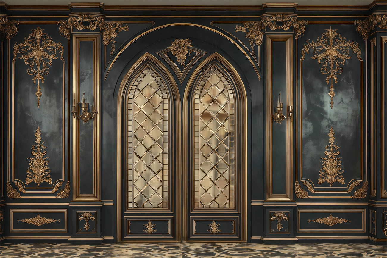 Victorian Backdrop Palace Entrance Vintage Photo Backdrop MRR7-212