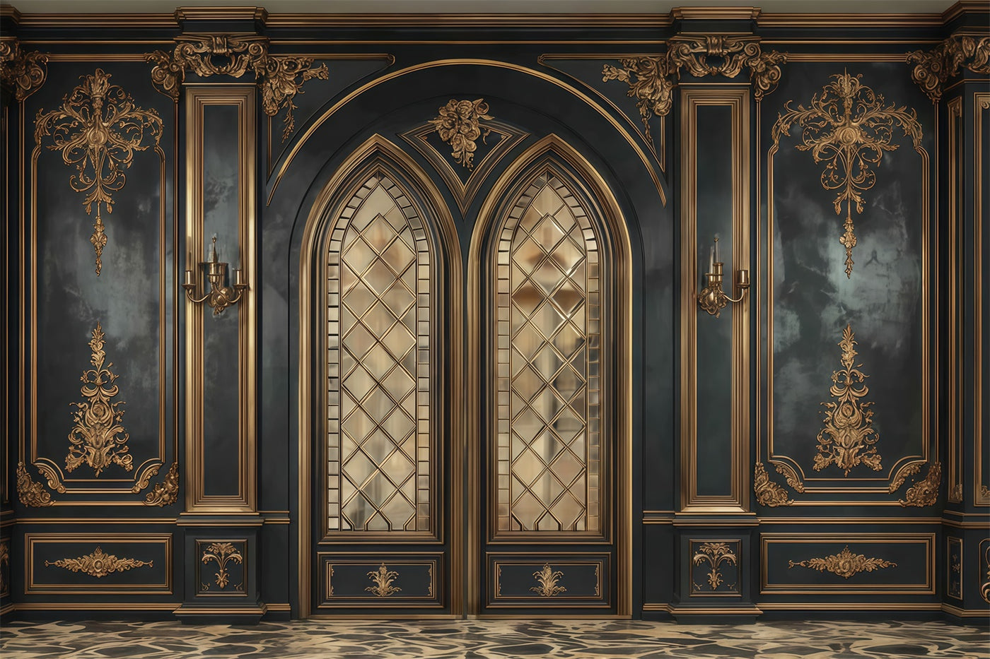 Victorian Backdrop Palace Entrance Vintage Photo Backdrop MRR7-212