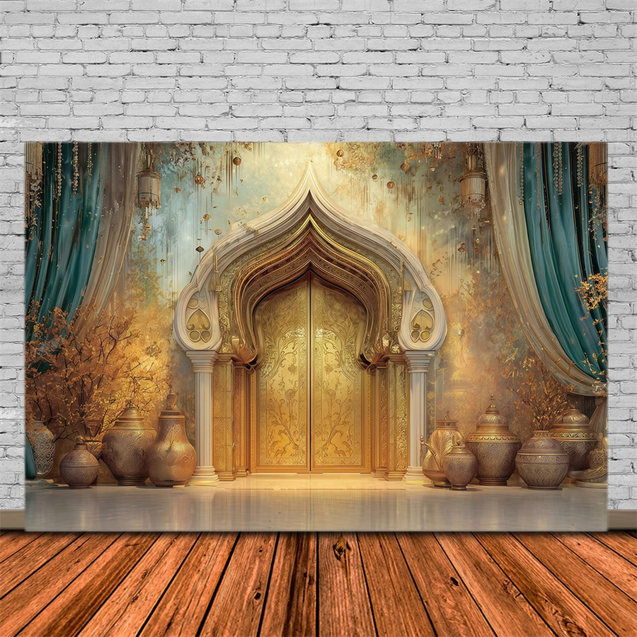 Vintage Photo Backdrop Exotic Royal Entrance Backdrop MRR7-227
