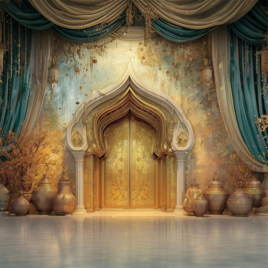 Vintage Photo Backdrop Exotic Royal Entrance Backdrop MRR7-227