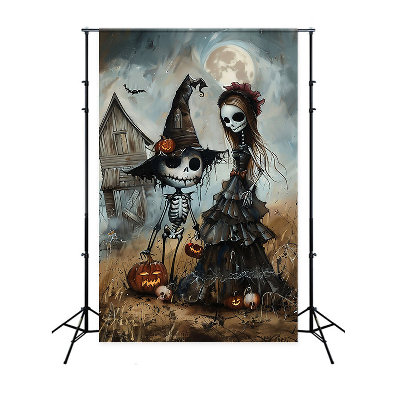 Halloween Photography Backdrop Moonlit Macabre Pair Backdrop MRR7-54