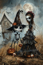 Halloween Photography Backdrop Moonlit Macabre Pair Backdrop MRR7-54