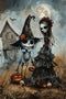 Halloween Photography Backdrop Moonlit Macabre Pair Backdrop MRR7-54
