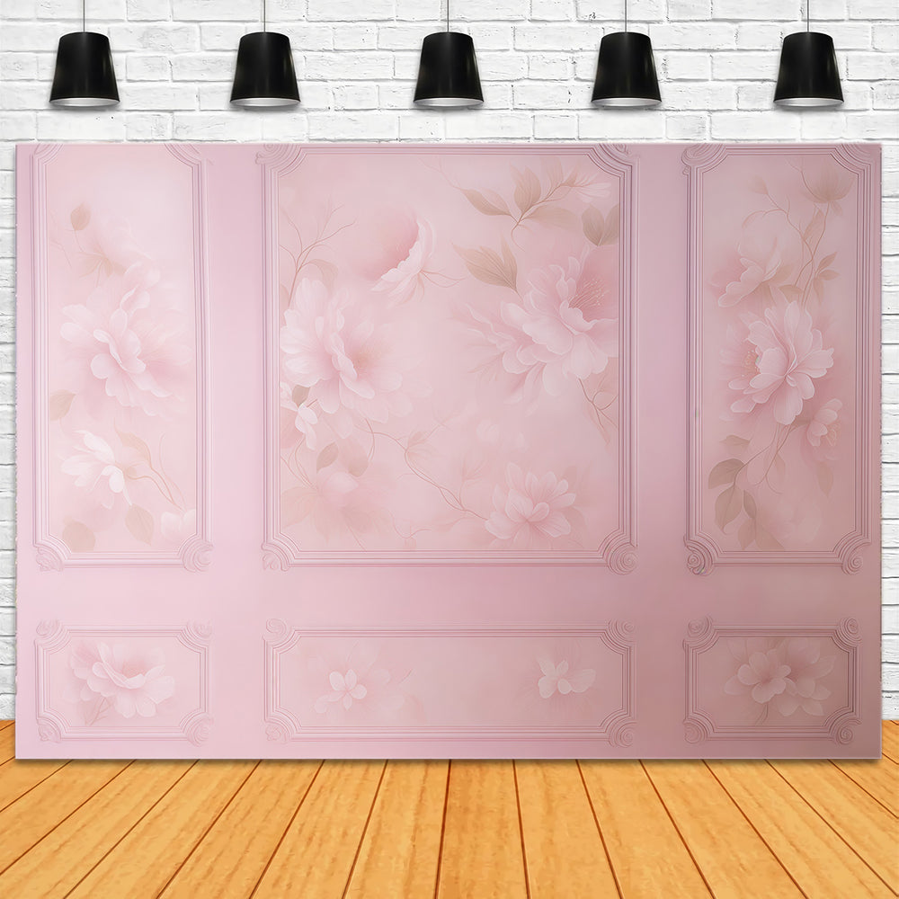 Vintage Wall Backdrop Pink Floral Elegant Wall Panels Vintage Backdrop