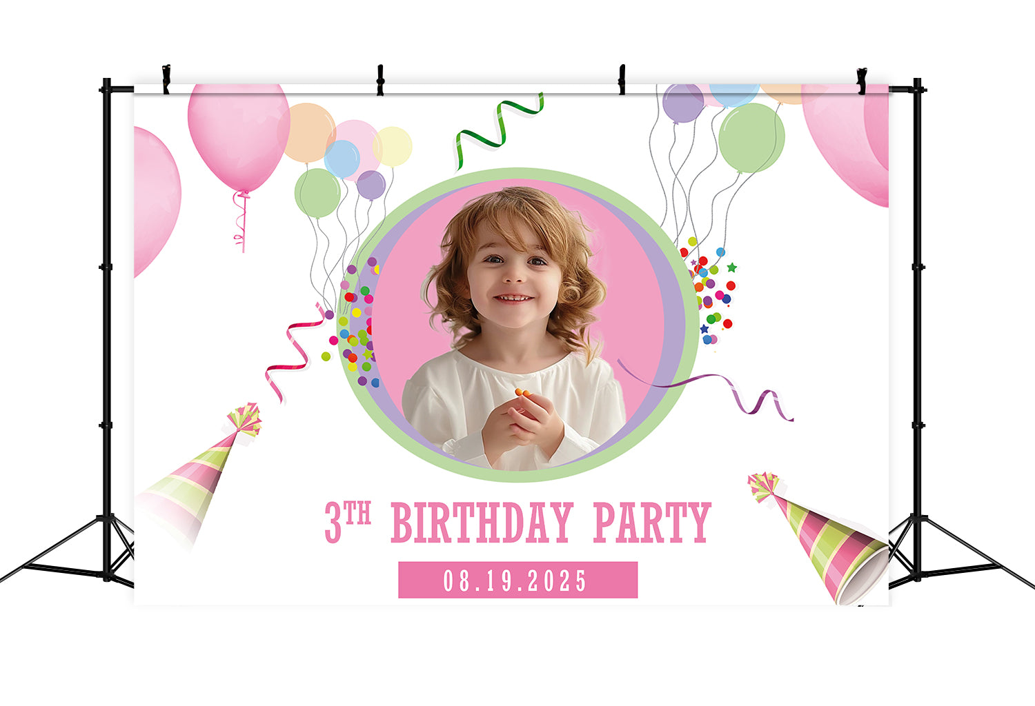 Customized Backdrop For Birthday Balloon Kids Party Backdrop RR1-88