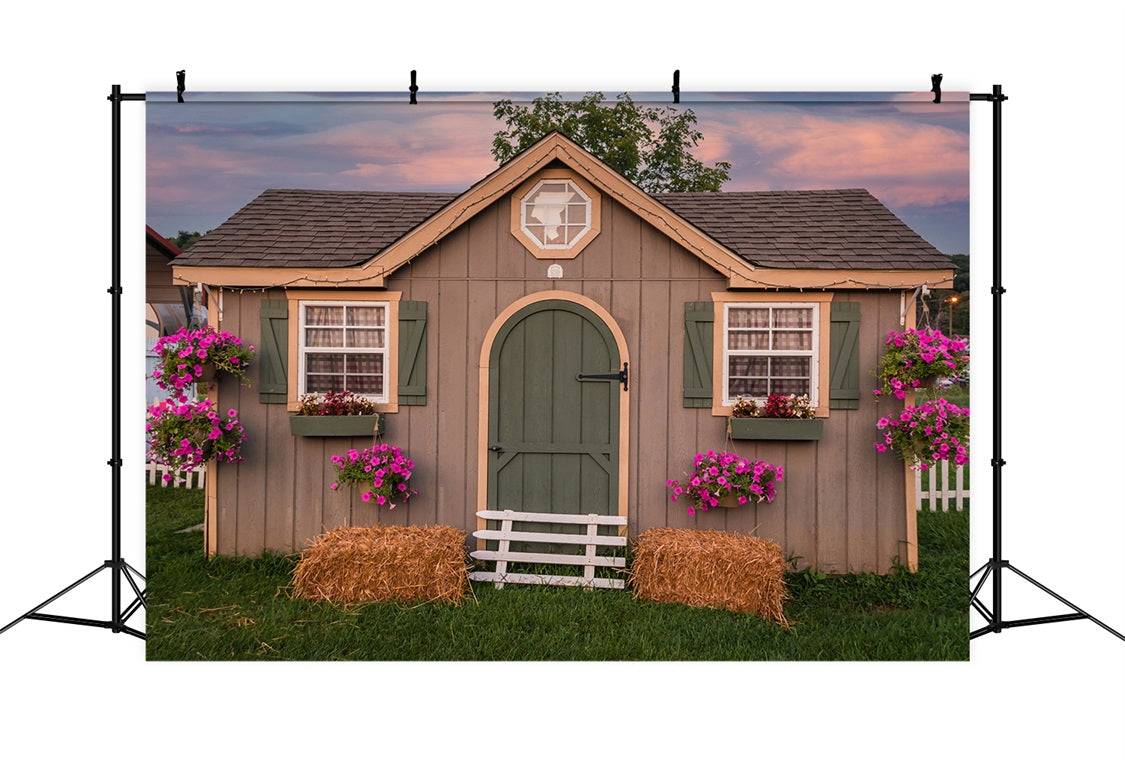 DBackdrop Petunia in Sunset Rustic Barn Backdrop RR3-36 – Dbackdrop