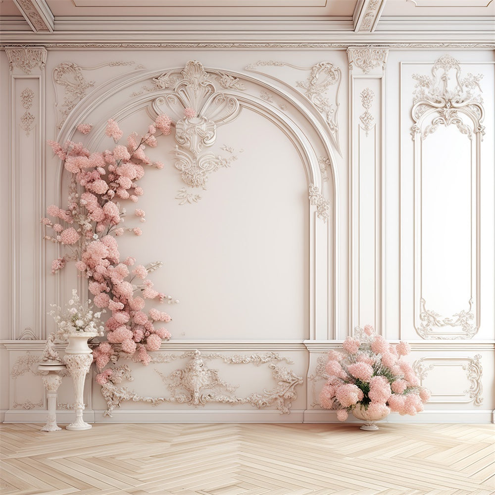 DBackdrop Classic Vintage Wall Pink Floral Accent Backdrop RR4-26 ...