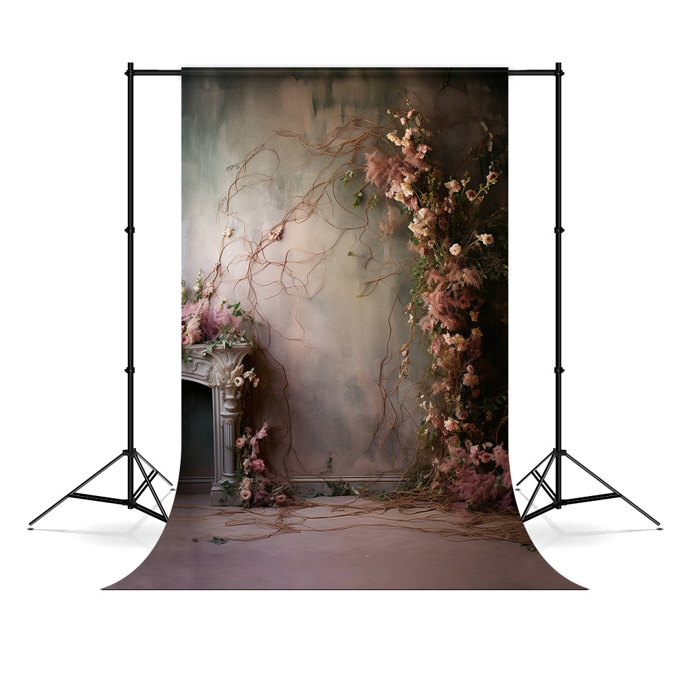 DBackdrop Nostalgic Style Rose Branch Abstract Vintage Backdrop RR4-36 ...