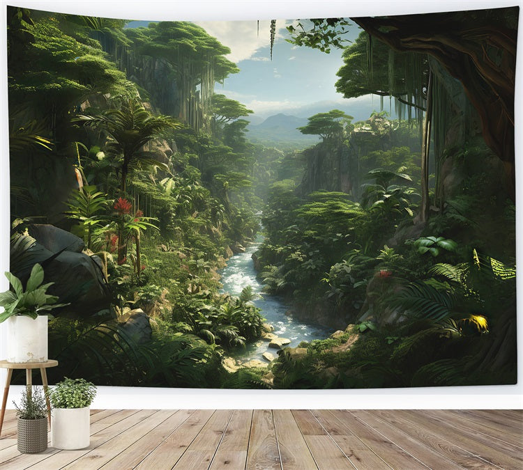 DBackdrop Mystic Rainforest Stream Adventure Theme Backdrop RR4-42 ...
