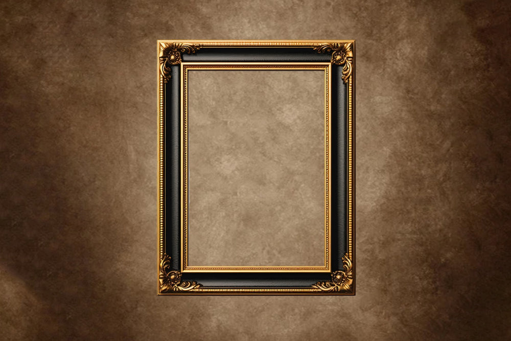 DBackdrop Art Vintage Rectangular Photo Frame Brown Abstract Backdrop
