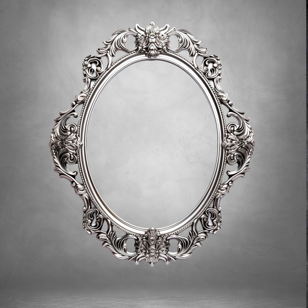 DBackdrop Art Classic Oval Photo Frame Gray Tone Abstract Backdrop RR4 ...