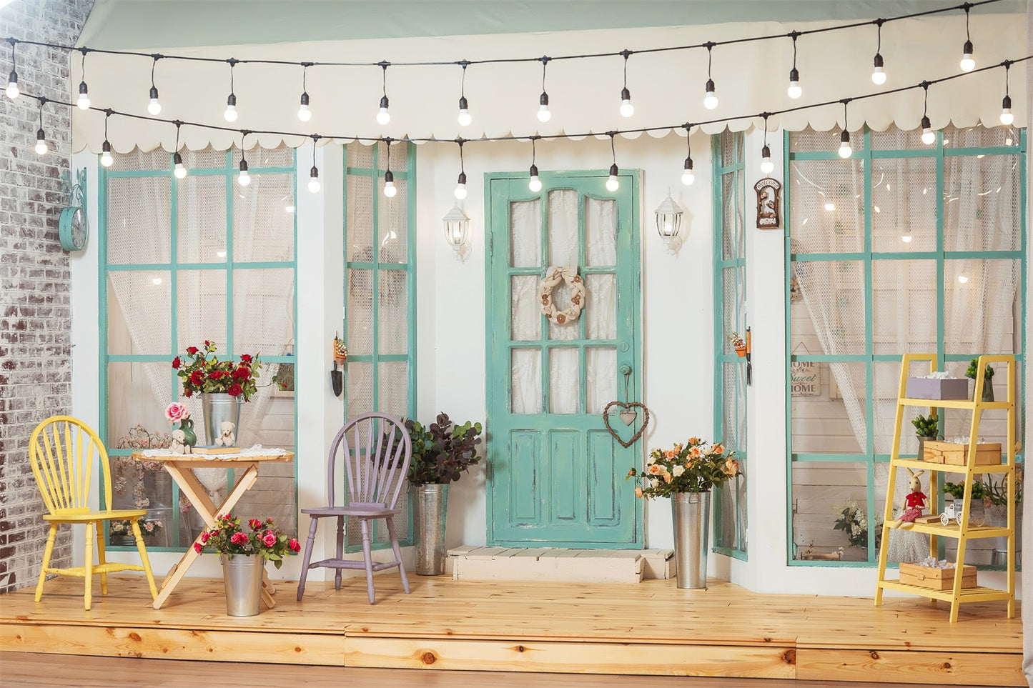 Warm Home Patio Light String Backdrop RR5-10 – Dbackdrop