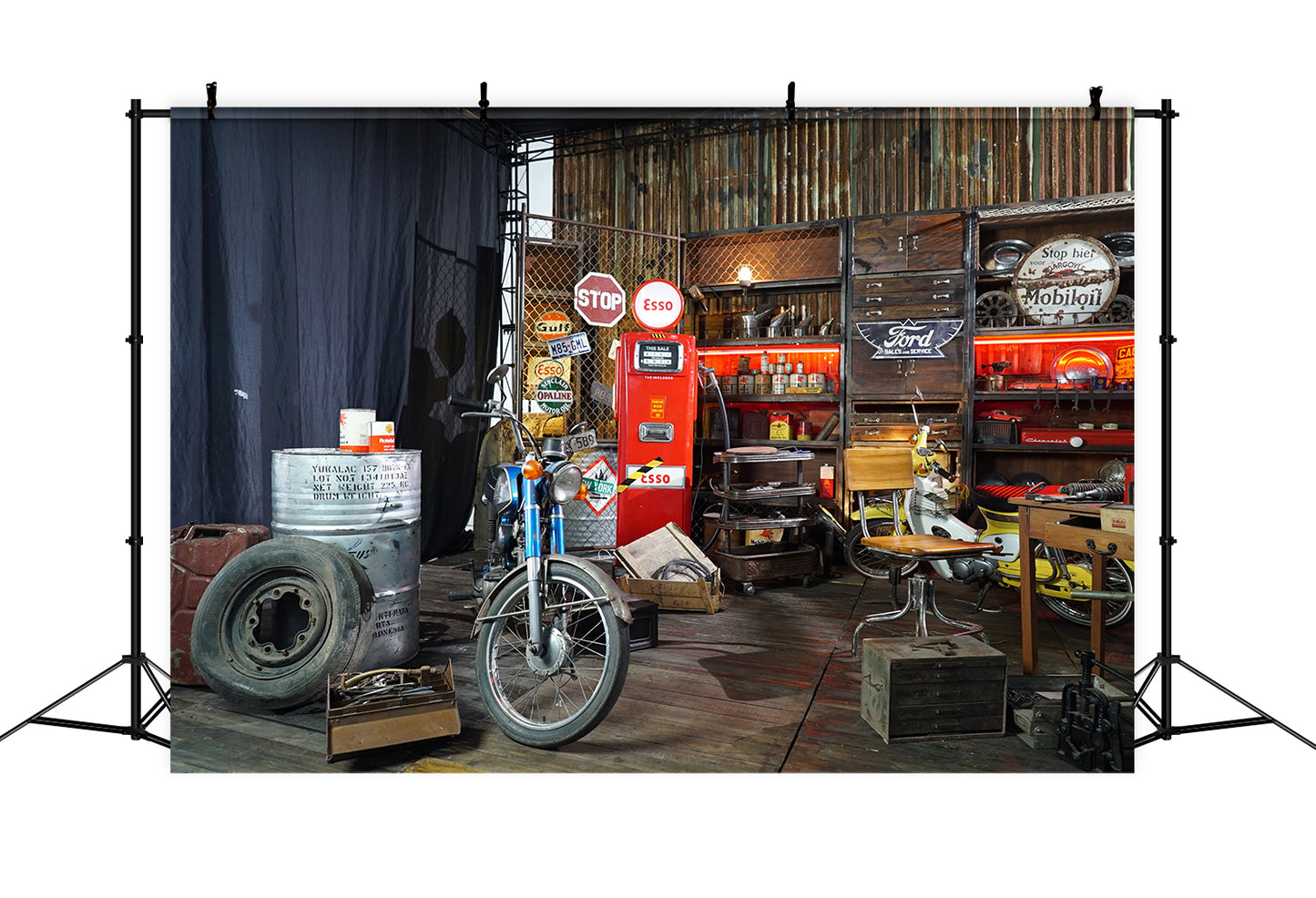Father's Day Car Repair Shop Garage Backdrop RR5-18 – Dbackdrop