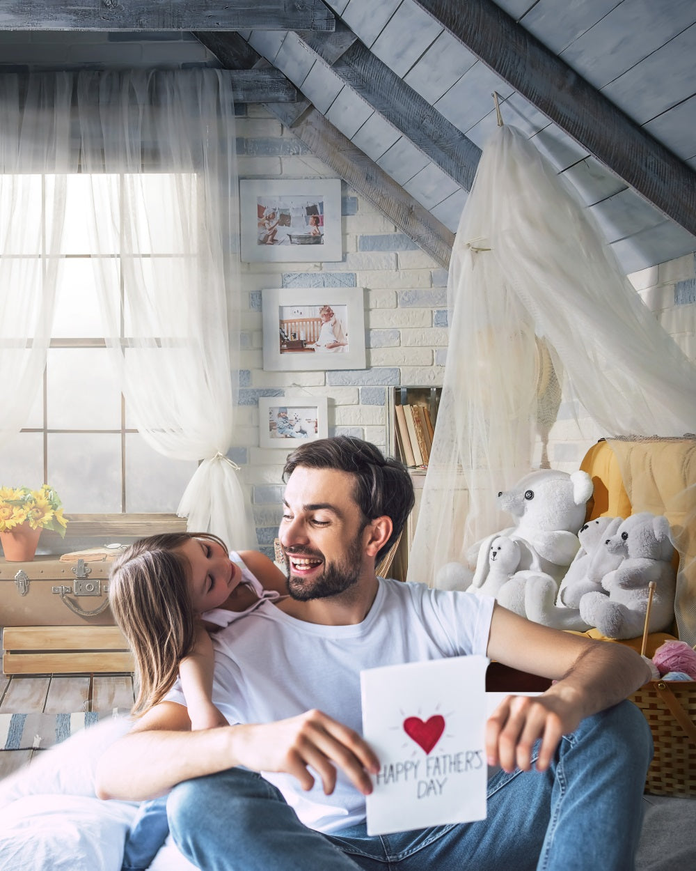 Children's Playroom Attic Photography Backdrop RR5-20 – Dbackdrop