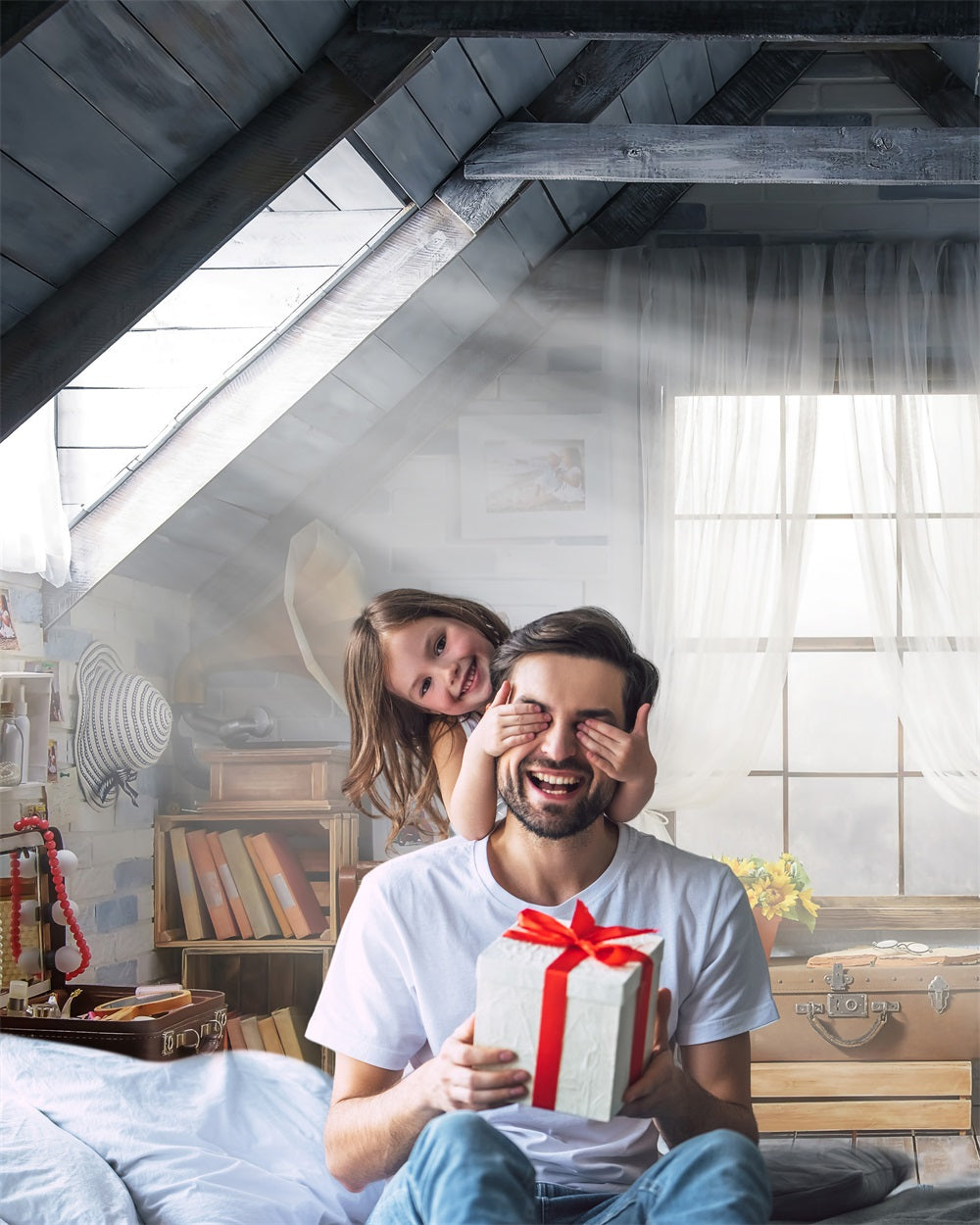 Children's Playroom Attic Photography Backdrop RR5-20 – Dbackdrop