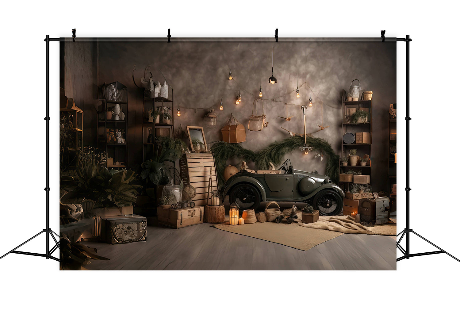 Father's Day mini car light string backdrop RR5-3 – Dbackdrop