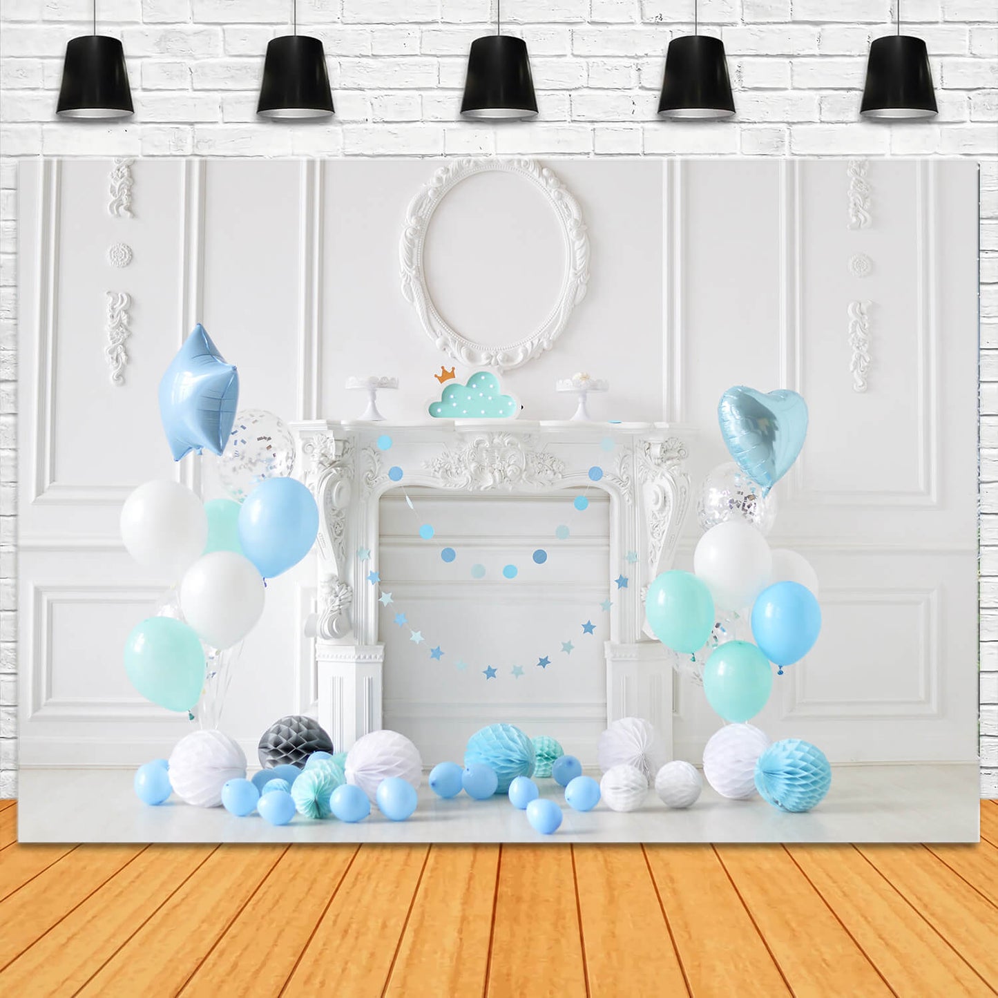 Balloon Decoration Kid's Birthday Backdrop RR5-34 – Dbackdrop