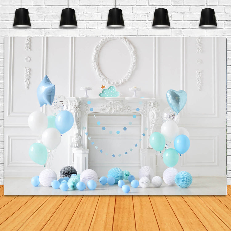 Balloon Decoration Kid's Birthday Backdrop RR5-34 – Dbackdrop