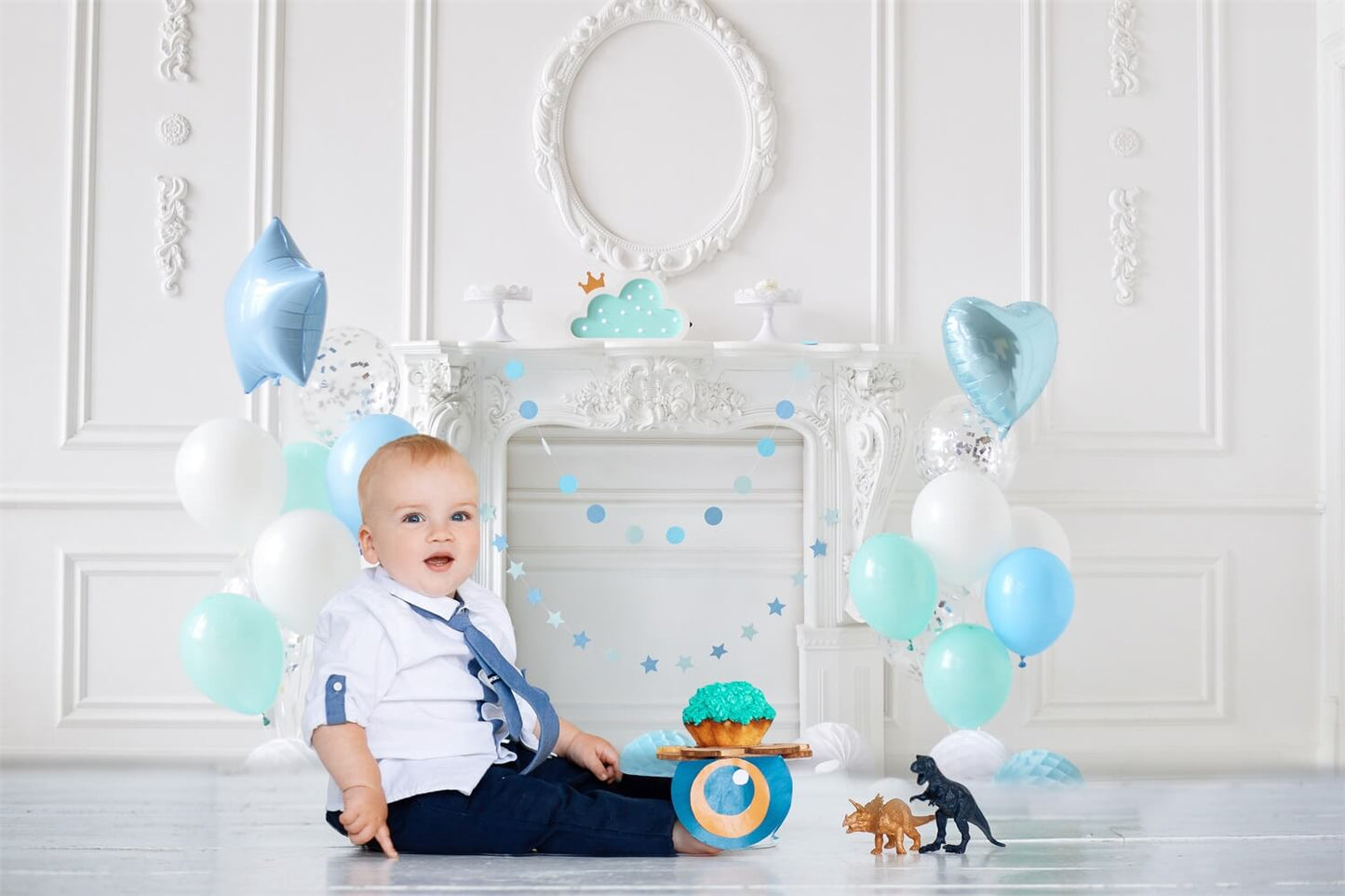 Balloon Decoration Kid's Birthday Backdrop RR5-34 – Dbackdrop