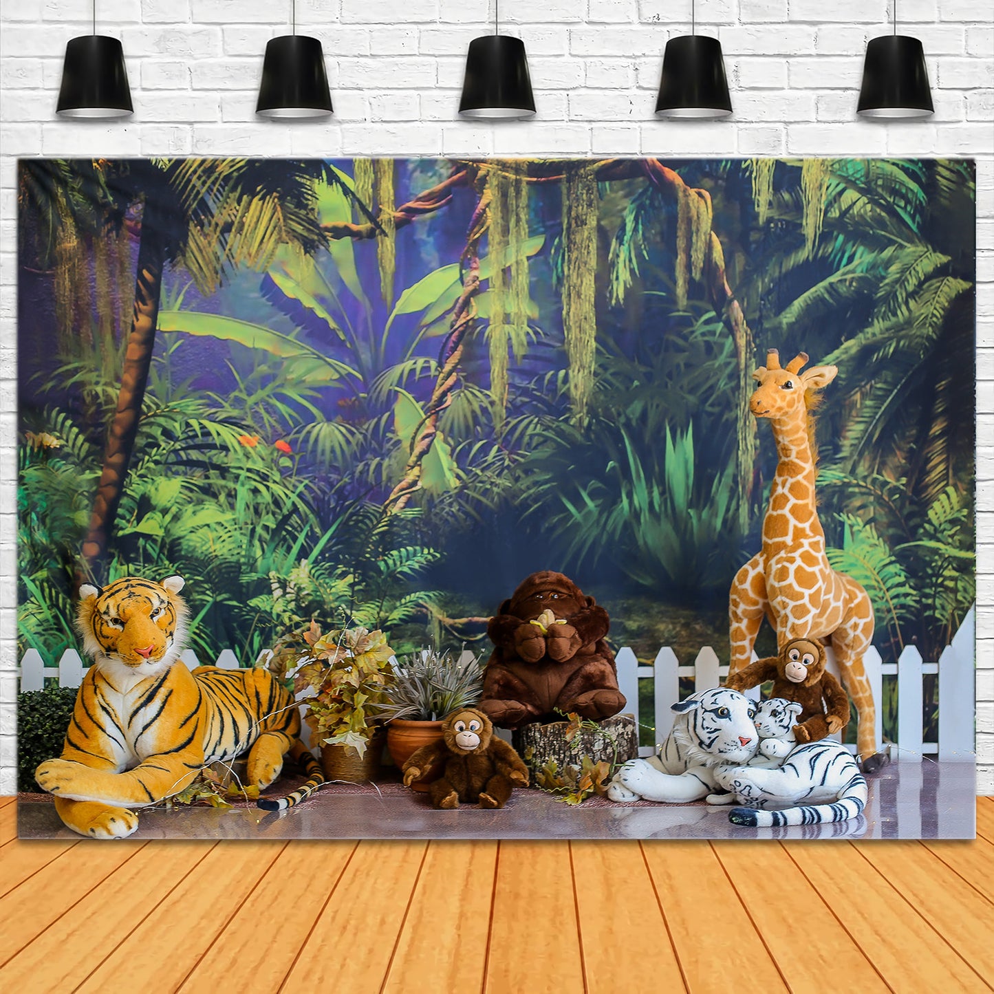 Jungle Animals Safari Kids Party Backdrop RR5-45 – Dbackdrop
