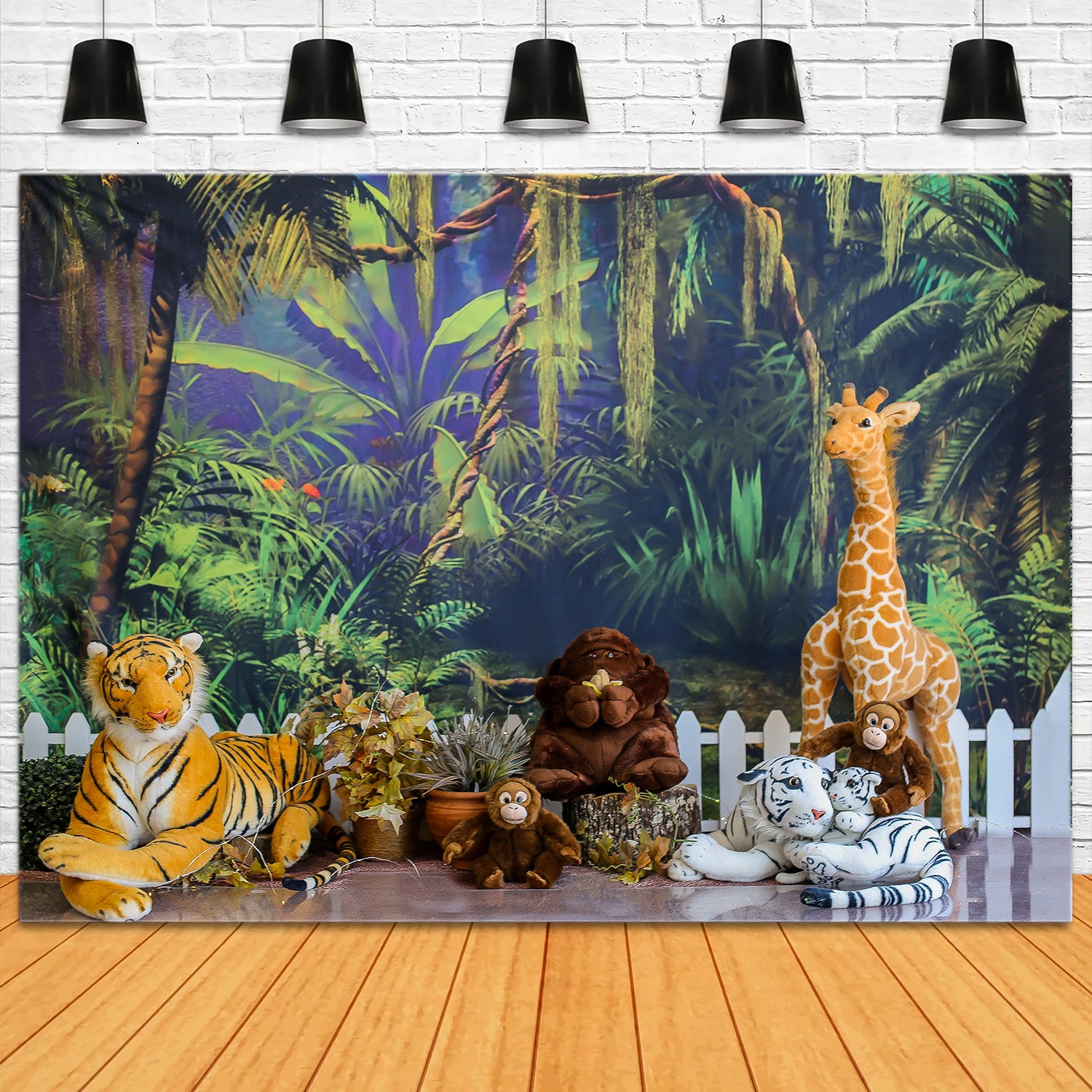 Jungle Animals Safari Kids Party Backdrop RR5-45 – Dbackdrop