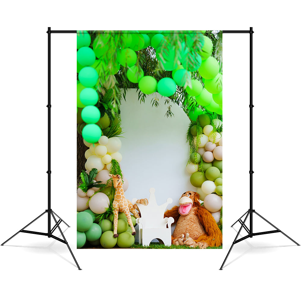 Wildlife Jungle Birthday Party Decoration Backdrop RR5-46 – Dbackdrop