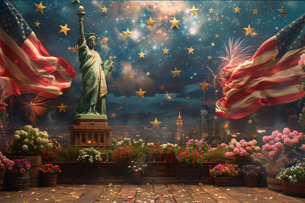 Independence Day Statue of Liberty Backdrop RR6-10 – Dbackdrop