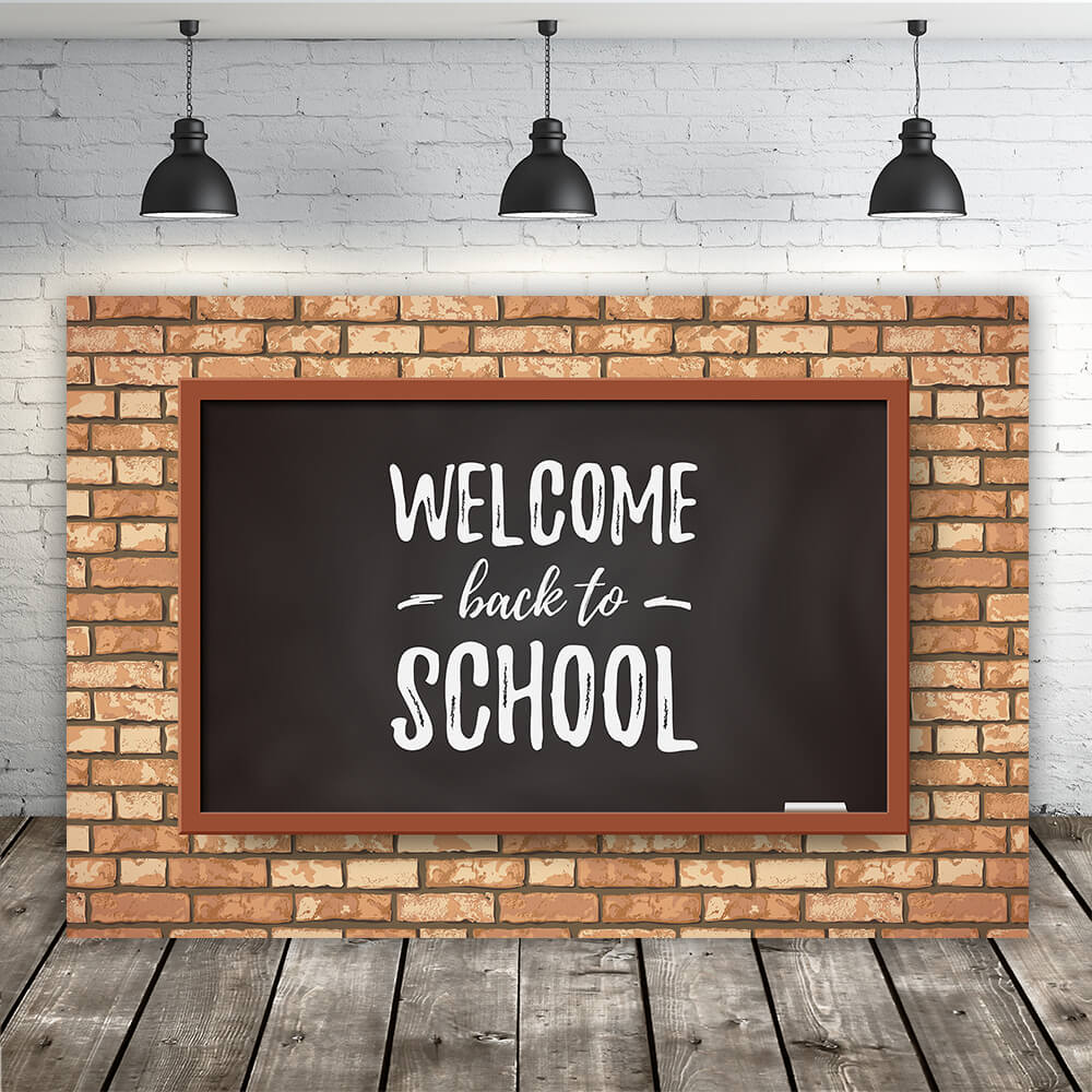 Welcome Back to School Chalkboard Backdrop RR6-28 – Dbackdrop