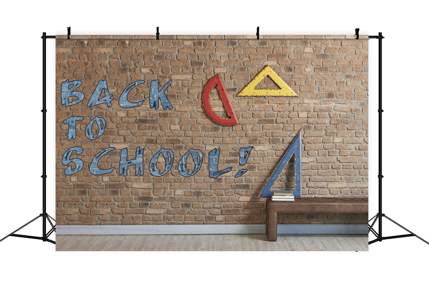 Back to School Rulers Brick Wall Backdrop RR6-29 – Dbackdrop