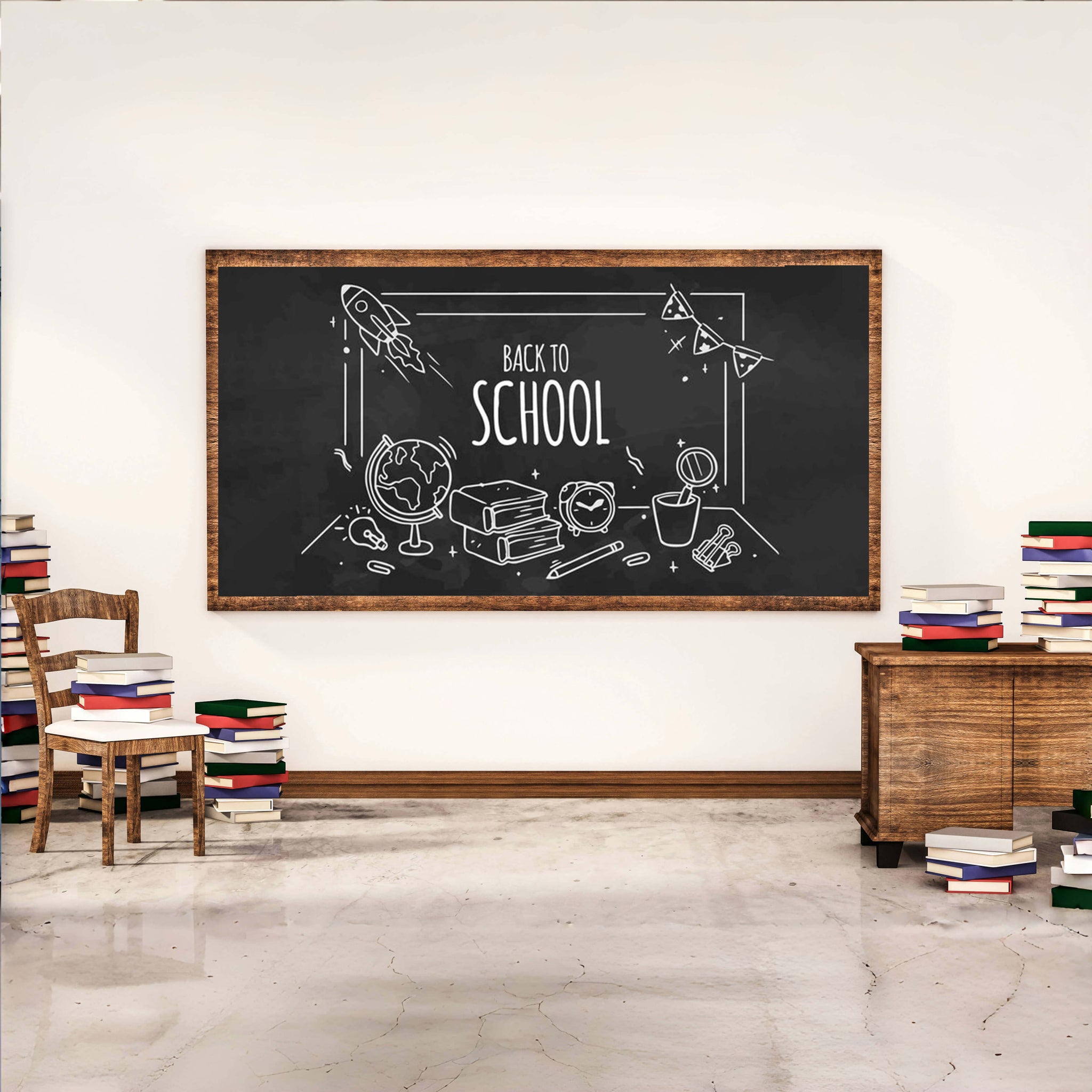 Classroom Blackboard Back to School Backdrop RR6-30 – Dbackdrop