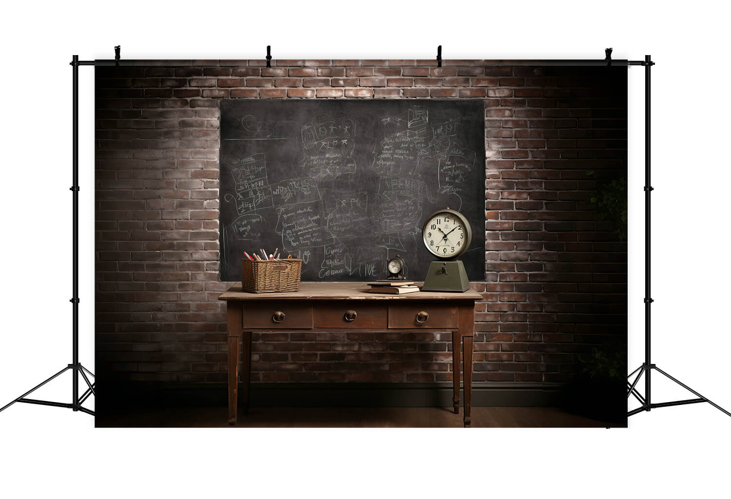 Retro Blackboard Desk Back to School Backdrop RR6-41 – Dbackdrop