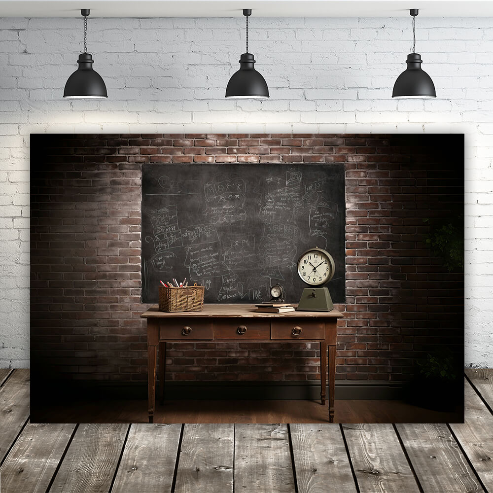 Retro Blackboard Desk Back to School Backdrop RR6-41 – Dbackdrop