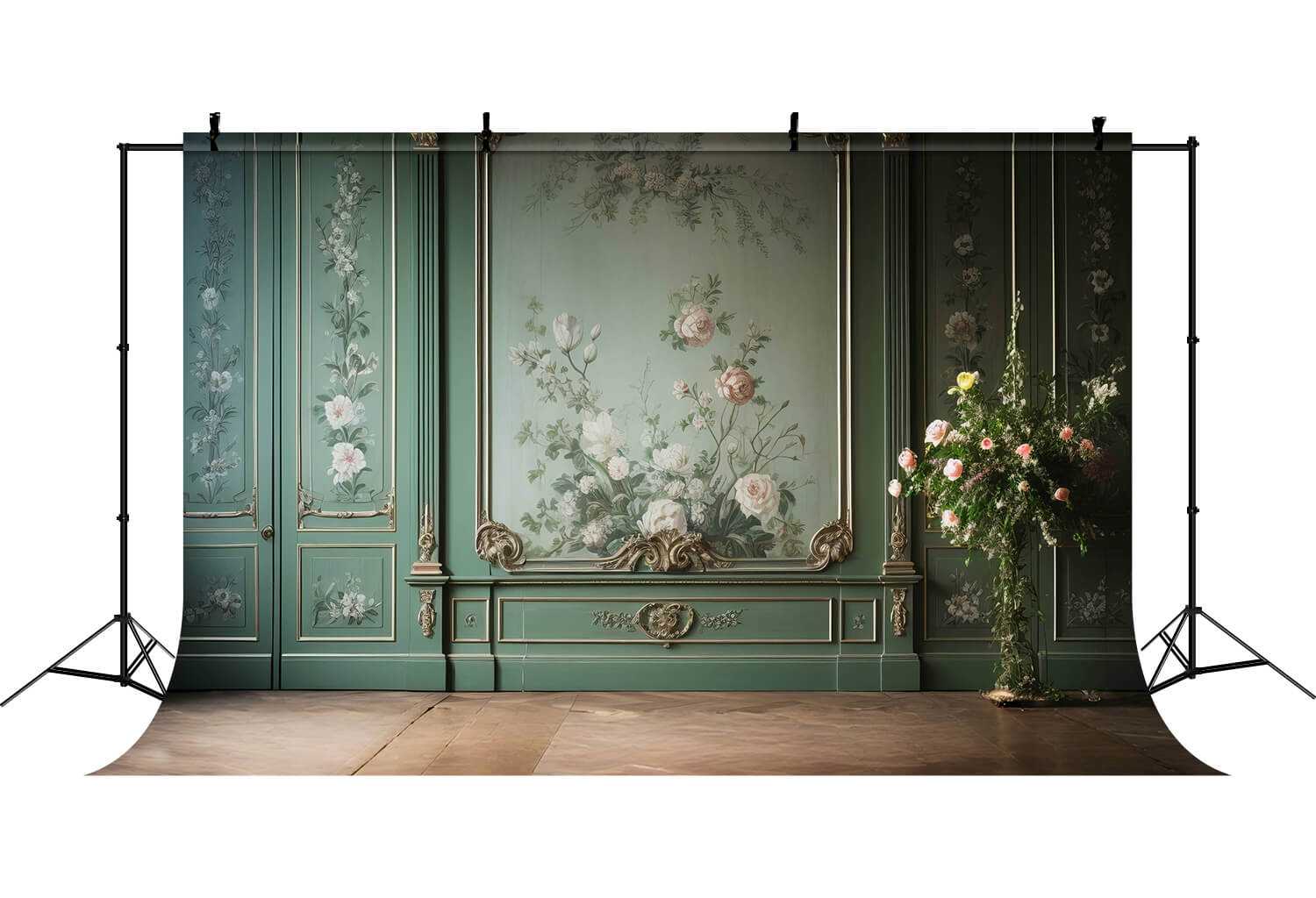Classic Interior Retro Flower Wall Backdrop RR6-80 – Dbackdrop