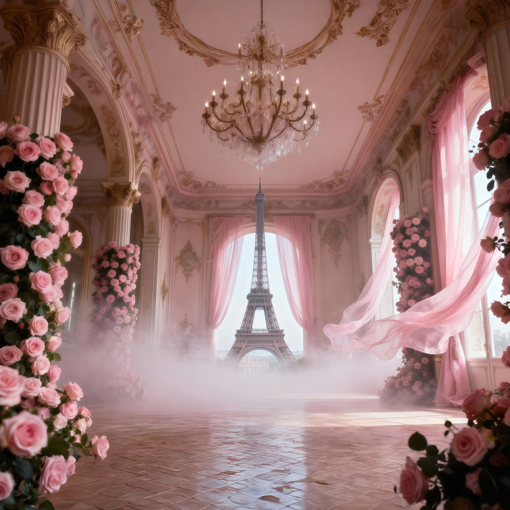 Paris Photo Booth Backdrop Blush Palace Rose Hall Eiffel Tower Photogr