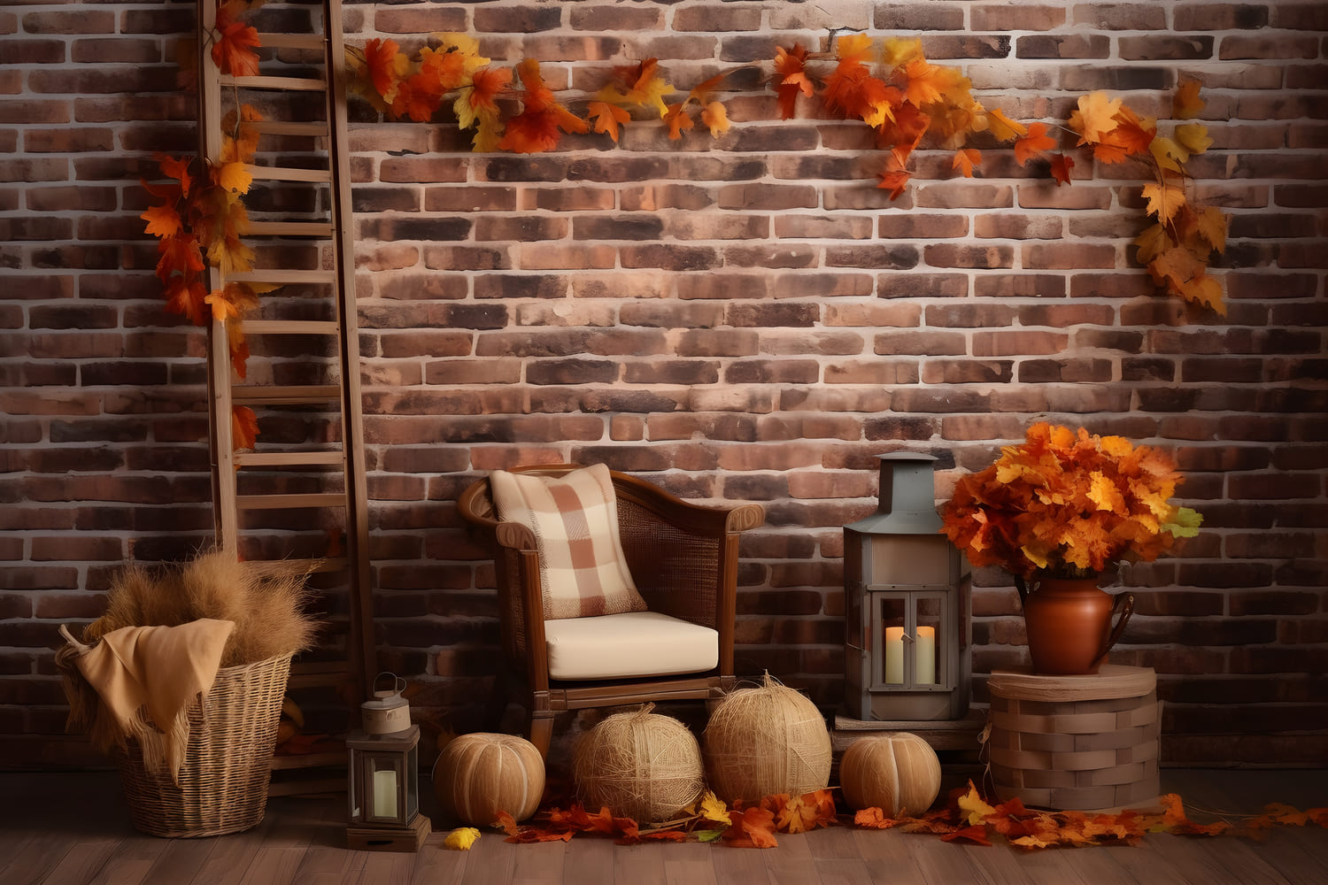 Fall Harvest Farmhouse Photography Backdrop RR7-145 – Dbackdrop