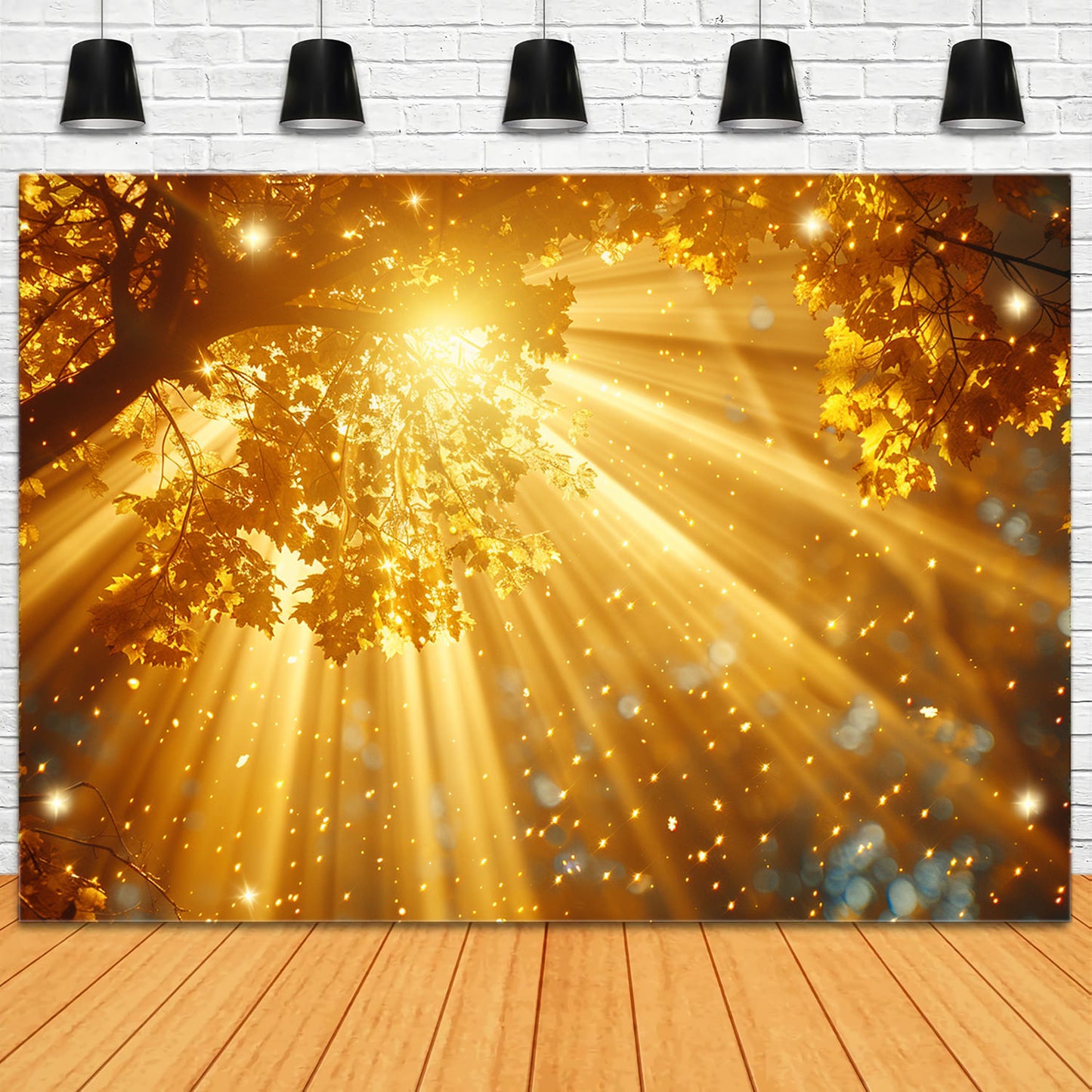 Fall Forest Sunlight Rays Photography Backdrop RR7-155 – Dbackdrop