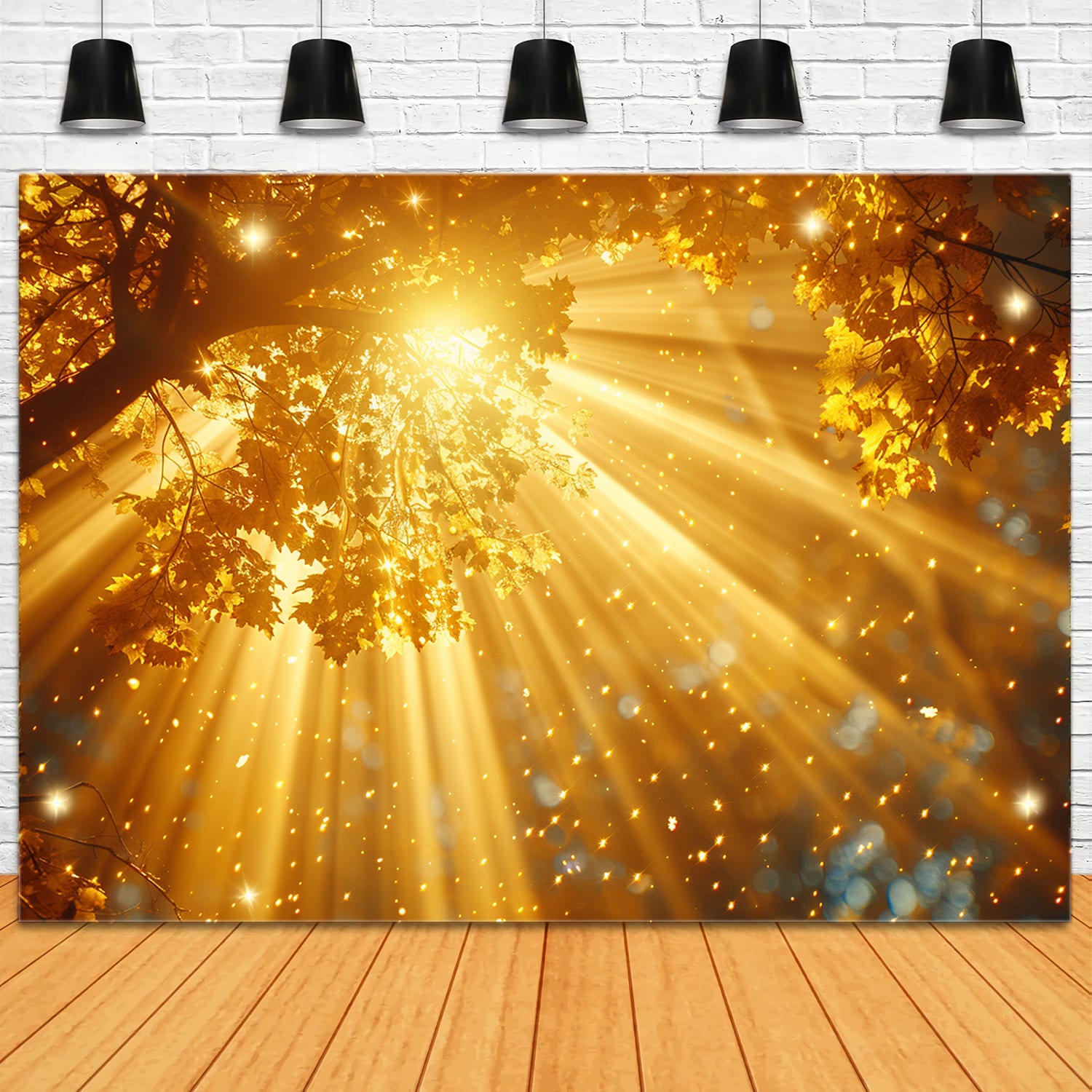 Fall Forest Sunlight Rays Photography Backdrop RR7-155 – Dbackdrop