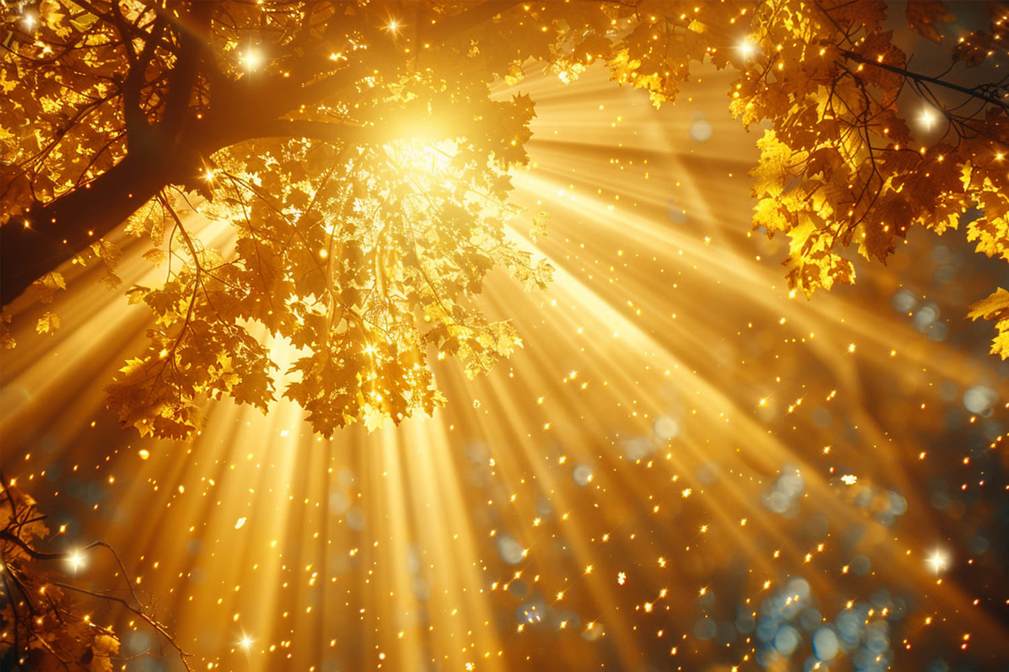 Fall Forest Sunlight Rays Photography Backdrop RR7-155 – Dbackdrop