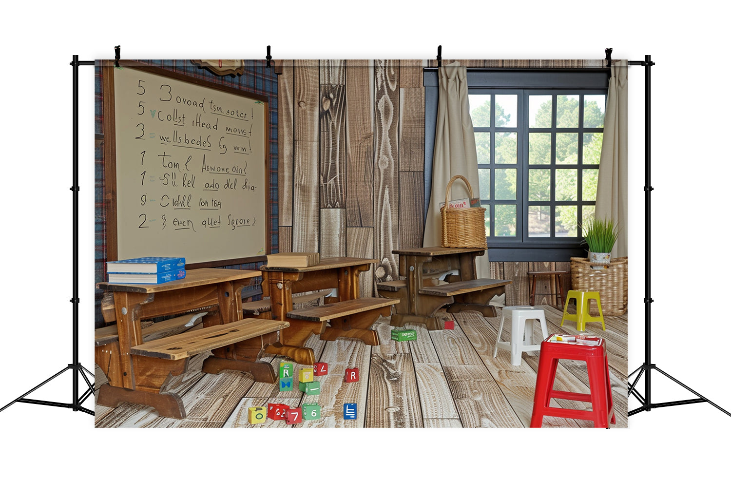 Vintage Classroom Back to School Backdrop RR7-186 – Dbackdrop
