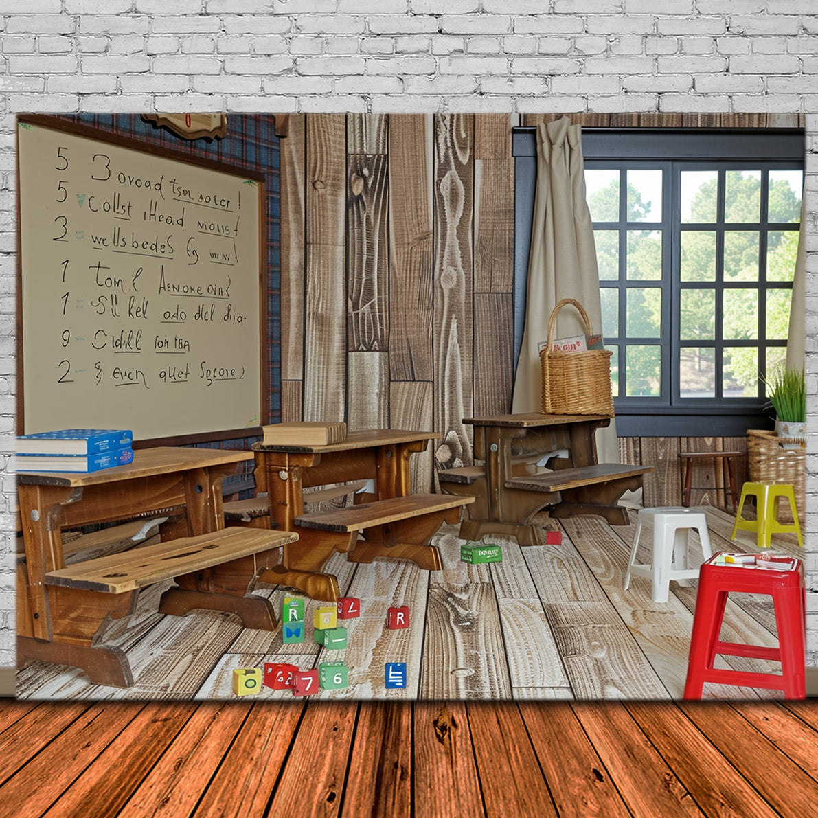 Vintage Classroom Back to School Backdrop RR7-186 – Dbackdrop