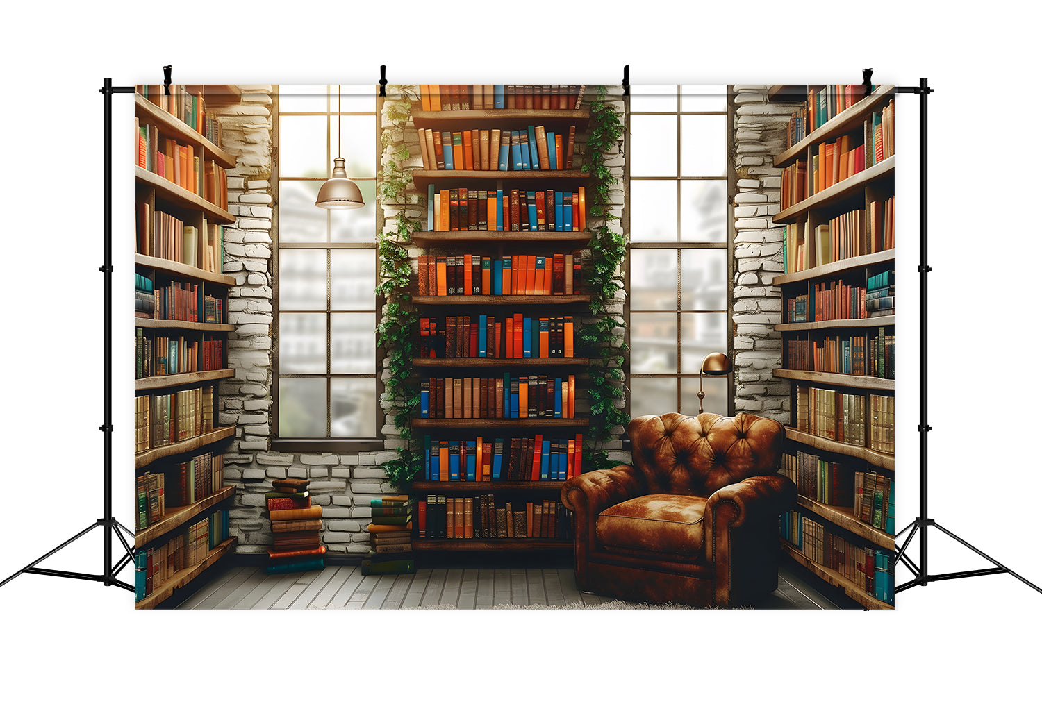 Back to School Library Books Sofa Backdrop RR7-192 – Dbackdrop