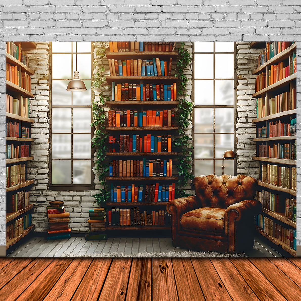 Back to School Library Books Sofa Backdrop RR7-192 – Dbackdrop