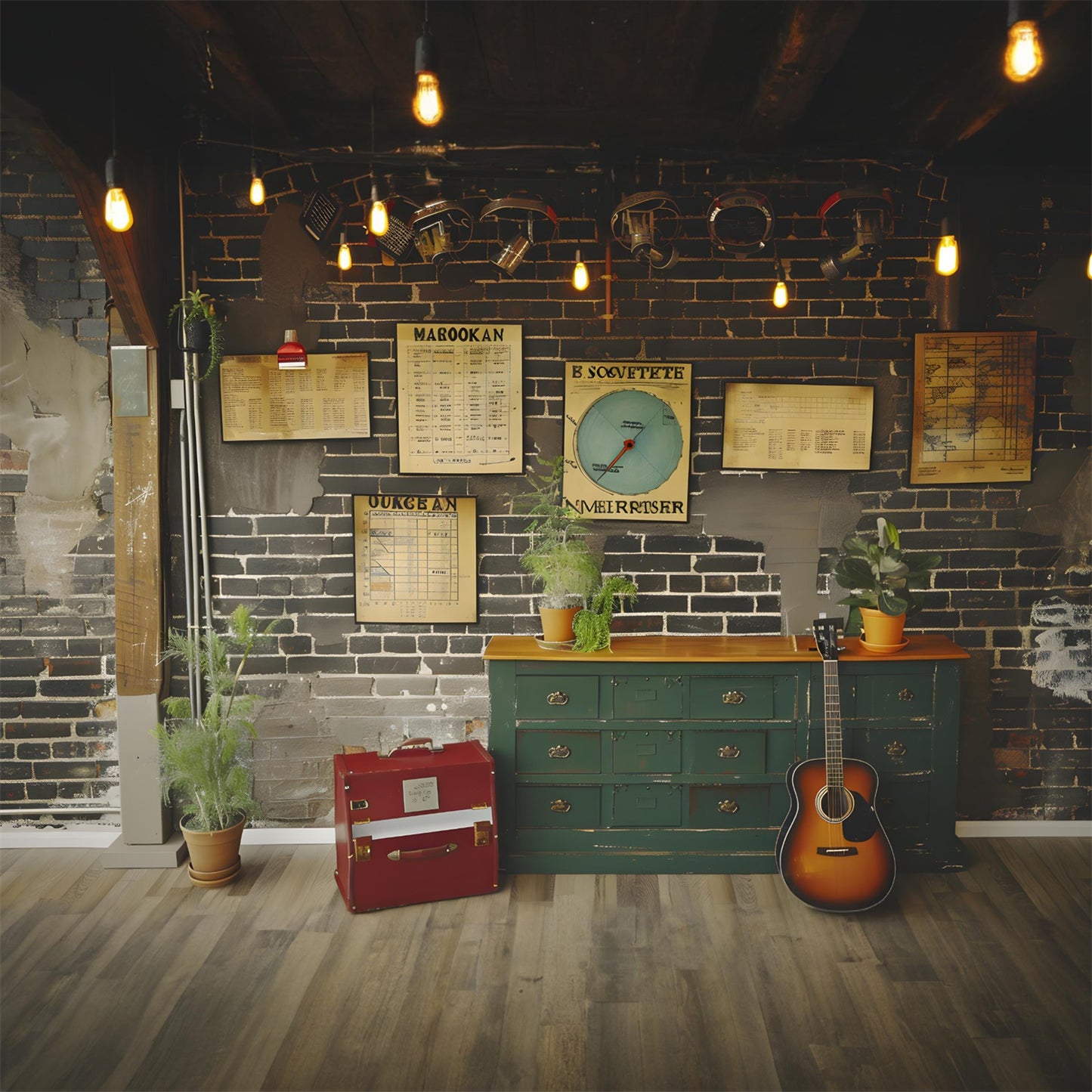 Study Schedule Brick Wall Back to School Backdrop RR7-193 – Dbackdrop