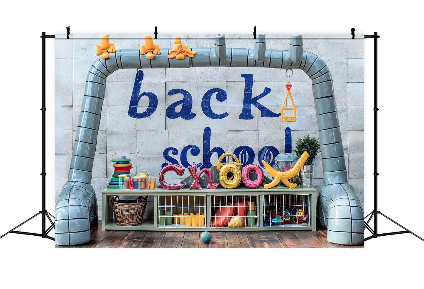Back to School Toys Photography Backdrop RR7-229 – Dbackdrop