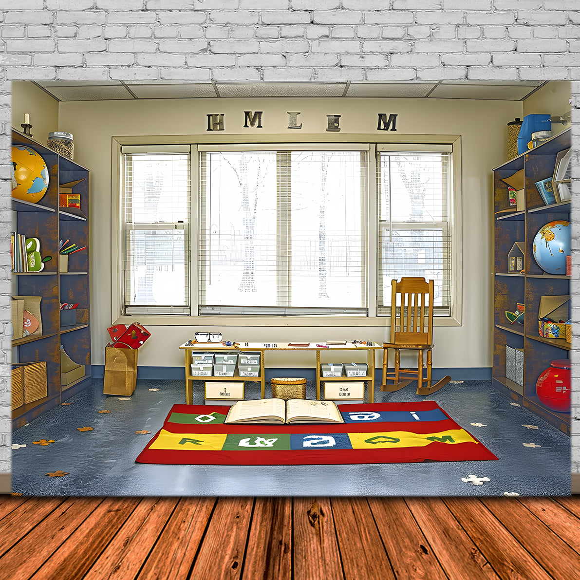 Back to School Study Room Photography Backdrop RR7-231 – Dbackdrop