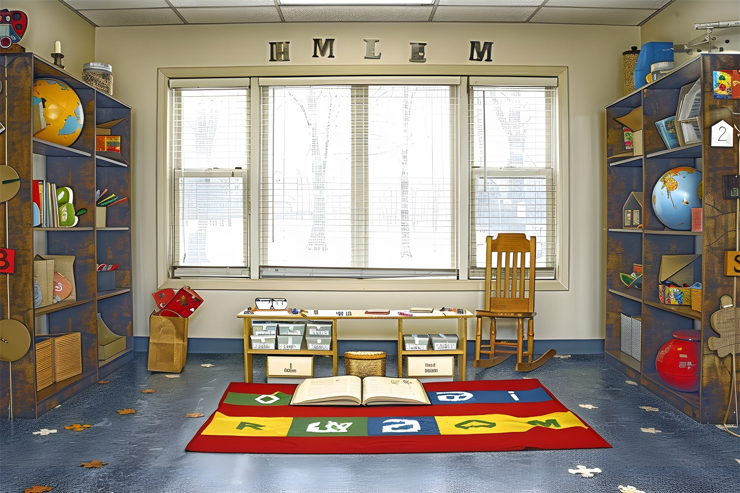 Back to School Study Room Photography Backdrop RR7-231 – Dbackdrop