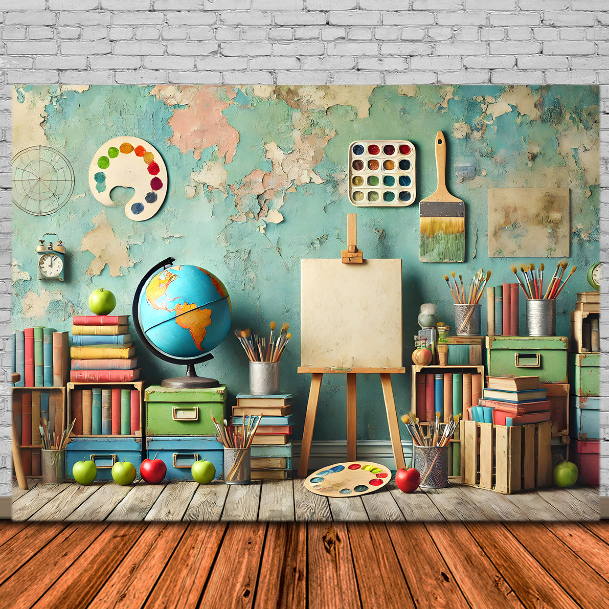 Back to School Mottled Classroom Wall Backdrop RR7-239 – Dbackdrop