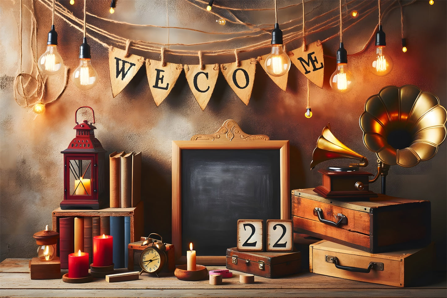 Retro Wall Welcome Back to School Backdrop RR7-242 – Dbackdrop